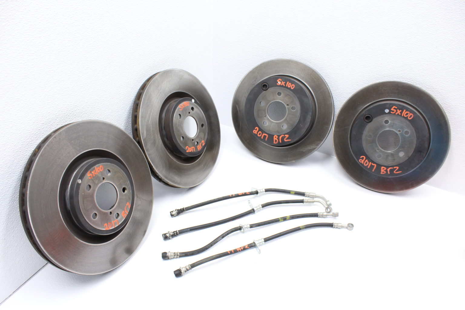 2020 SUBARU BRZ TS FRONT & REAR RED BREMBO BRAKE CALIPERS / ROTORS OEM ...