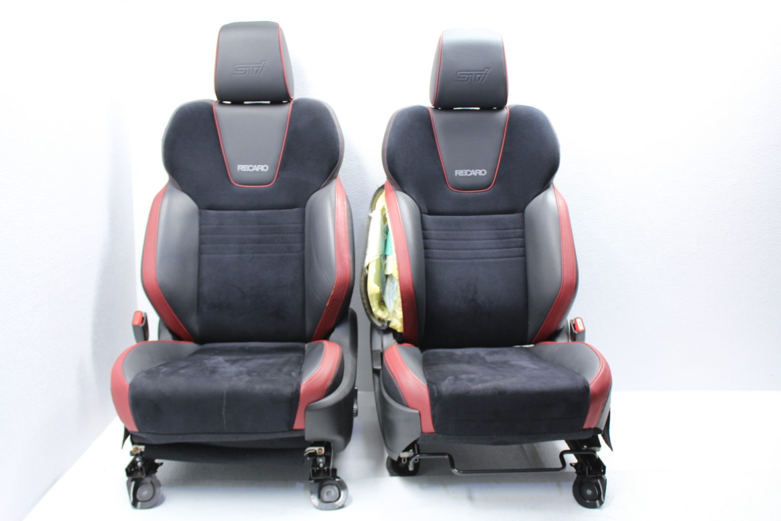 18-19 2018-2019 SUBARU WRX STI FRONT RECARO SEATS LEATHER & SUEDE OEM ...