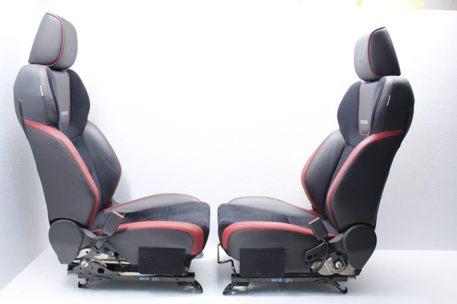 18-19 2018-2019 SUBARU WRX STI FRONT RECARO SEATS LEATHER & SUEDE OEM ...