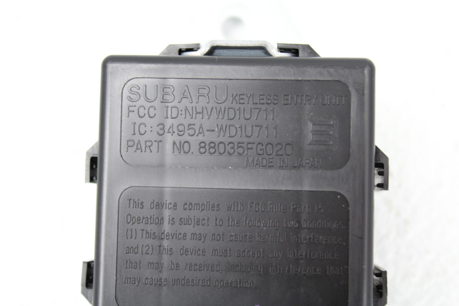 2008-2014 SUBARU WRX & STI KEY LESS KEYLESS ENTRY UNIT CONTROL MODULE ...