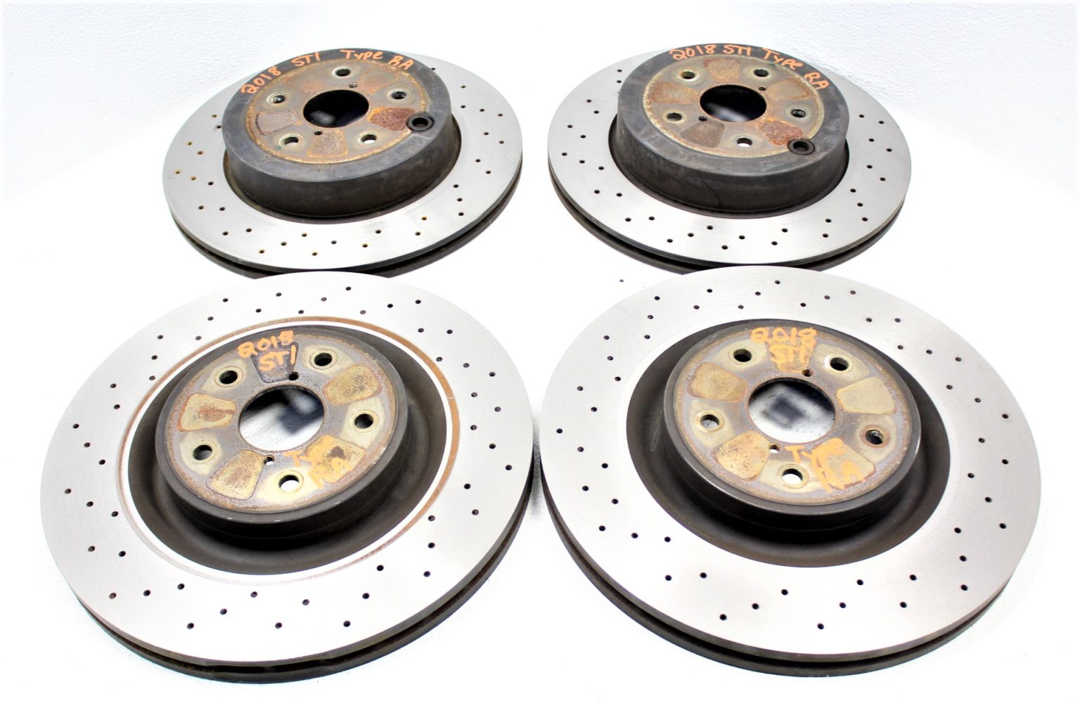 18 2018 SUBARU WRX STI TYPE RA 6/2 POT BREMBO BRAKE CALIPERS & ROTORS ...