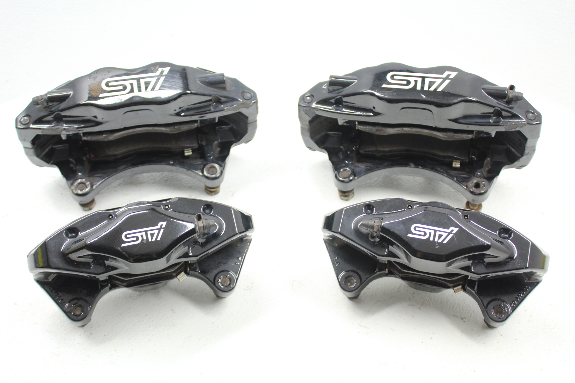 2008-2017 SUBARU WRX STI FRONT & REAR BREMBO BRAKE CALIPERS 33K MILES ...