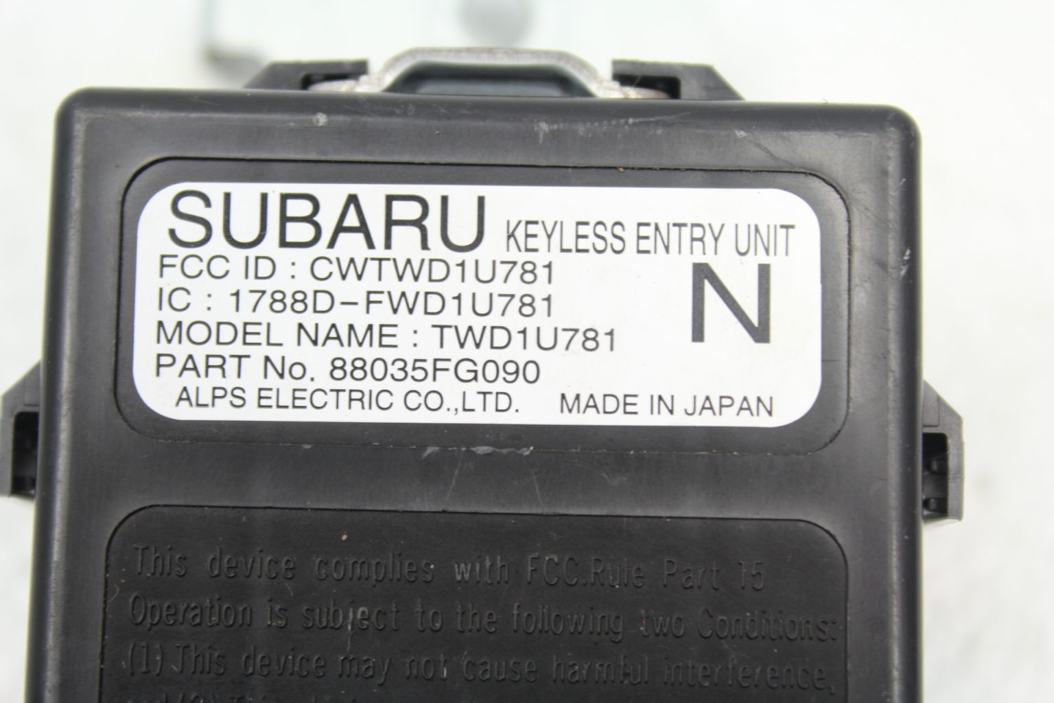 2011-2014 SUBARU WRX & STI KEY LESS KEYLESS ENTRY UNIT CONTROL MODULE ...