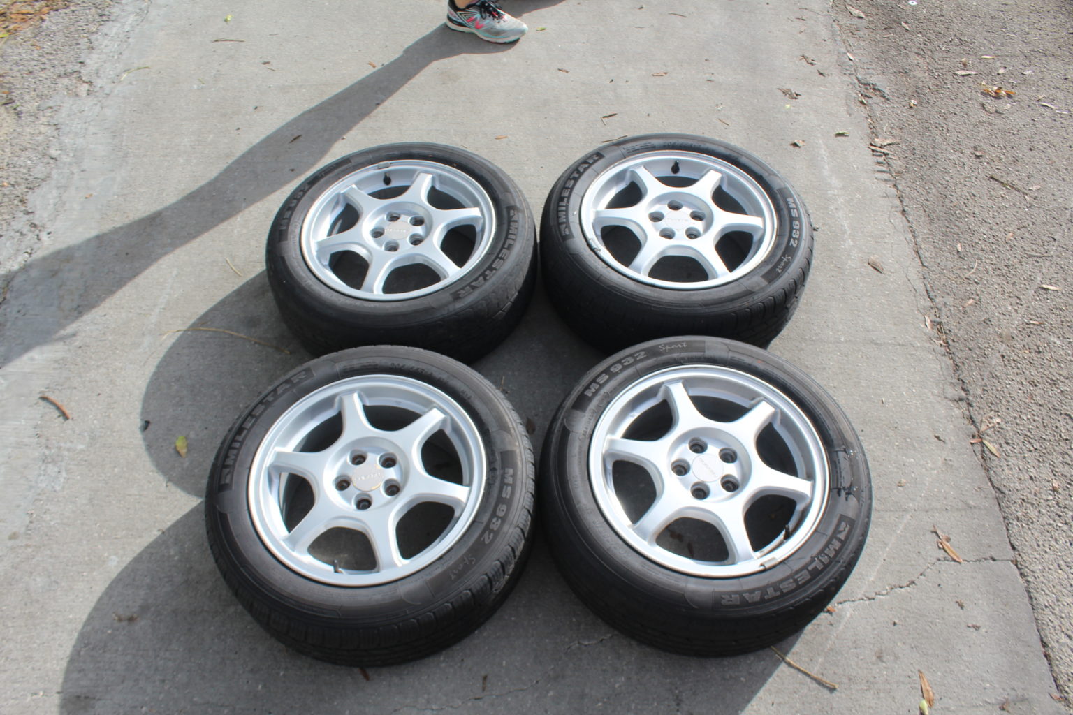 1998-2001 SUBARU IMPREZA 2.5 RS GC8 6 SPOKE 16X7 +55 WHEELS & TIRES 5× ...