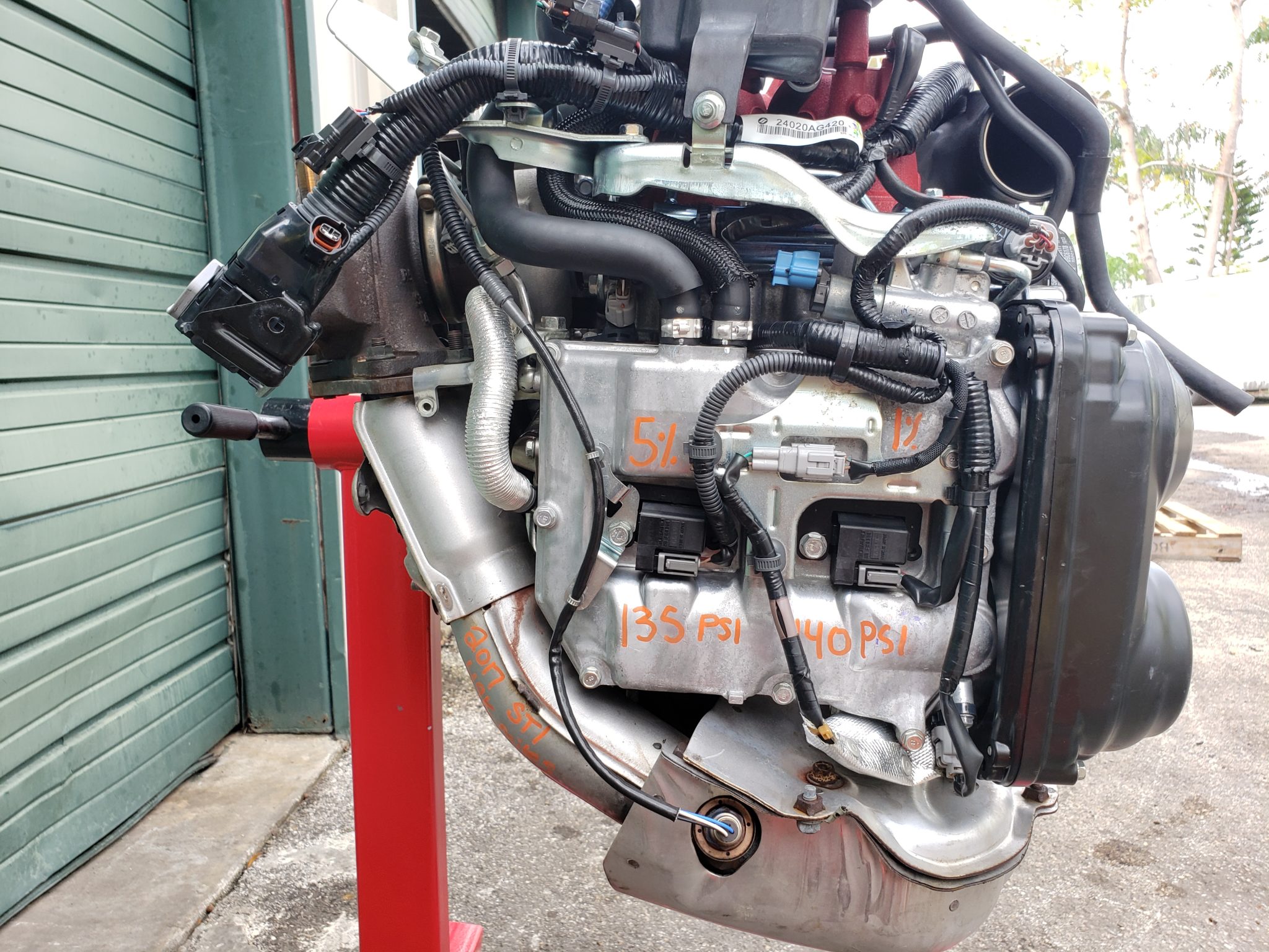 2008-2018 SUBARU WRX STI ENGINE MOTOR LONG BLOCK & VF48 TURBO EJ257 49K ...