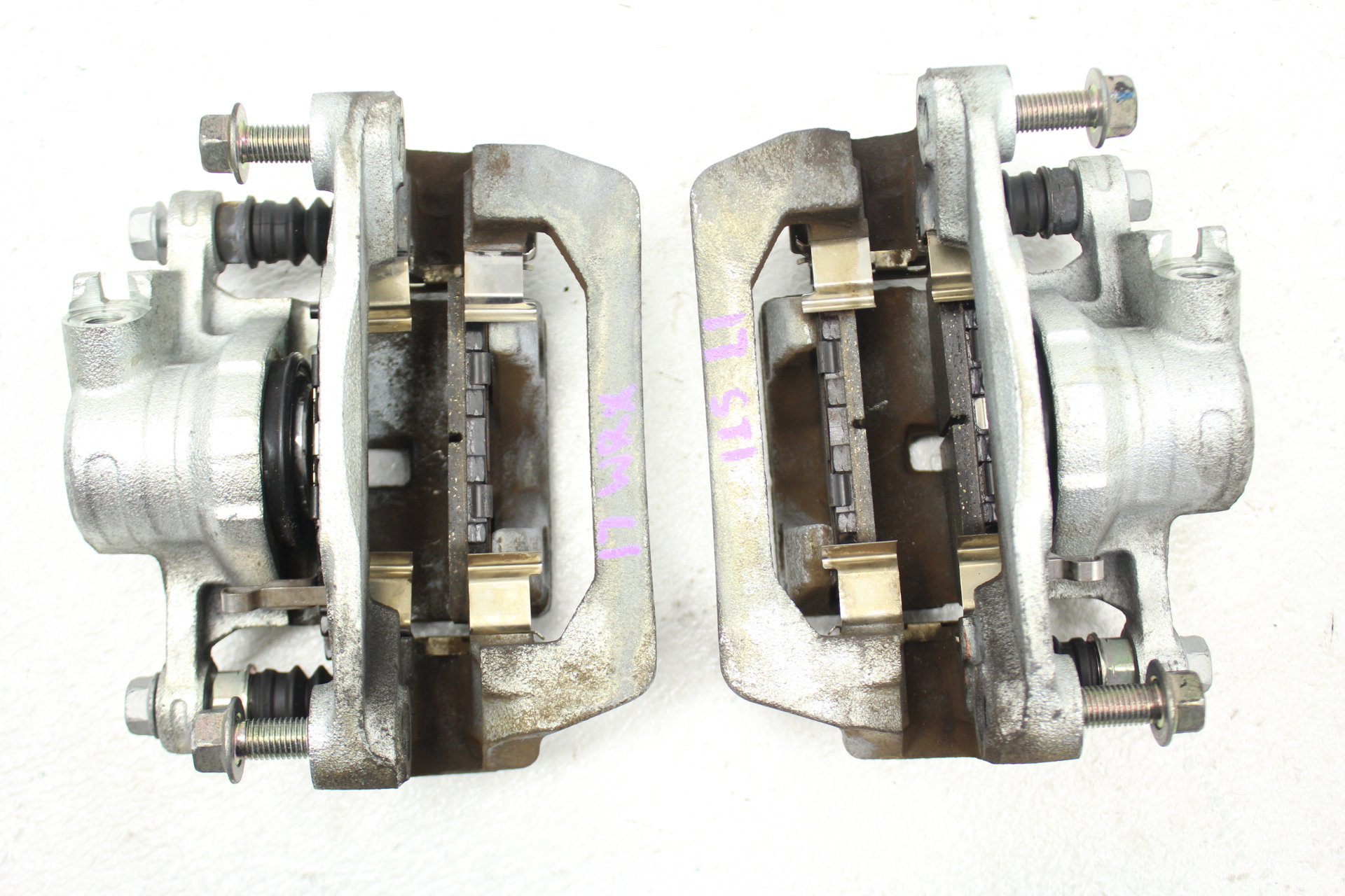 2015-2020 SUBARU WRX REAR DISC BRAKE CALIPER SET LH/RH SILVER 39K MILES ...