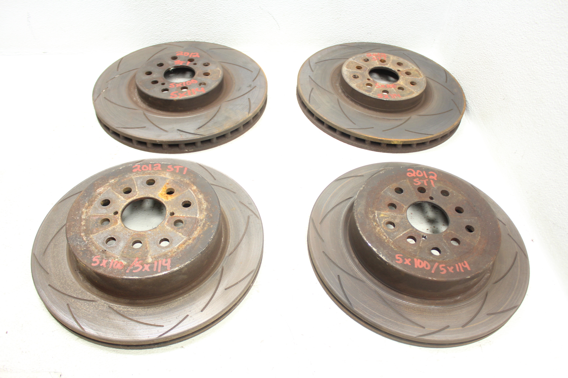 2008-2017 SUBARU WRX STI FRONT & REAR DBA 4000 SERIES T-SLOTTED BRAKE ...