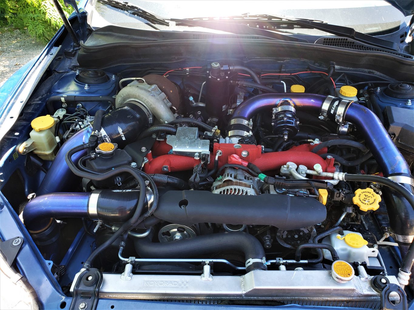 2008-2014 SUBARU WRX & STI ETS ROTATED TITANIUM FRONT MOUNT INTERCOOLER ...