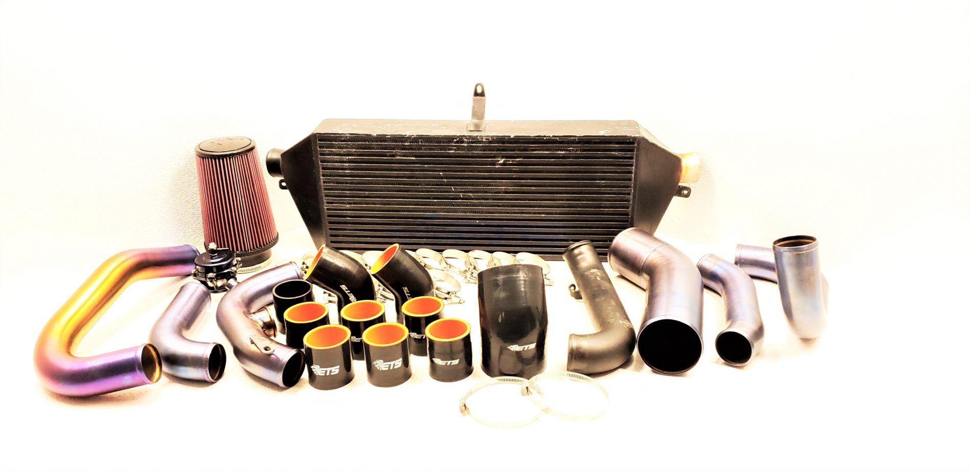 2008-2014 SUBARU WRX & STI ETS ROTATED TITANIUM FRONT MOUNT INTERCOOLER ...