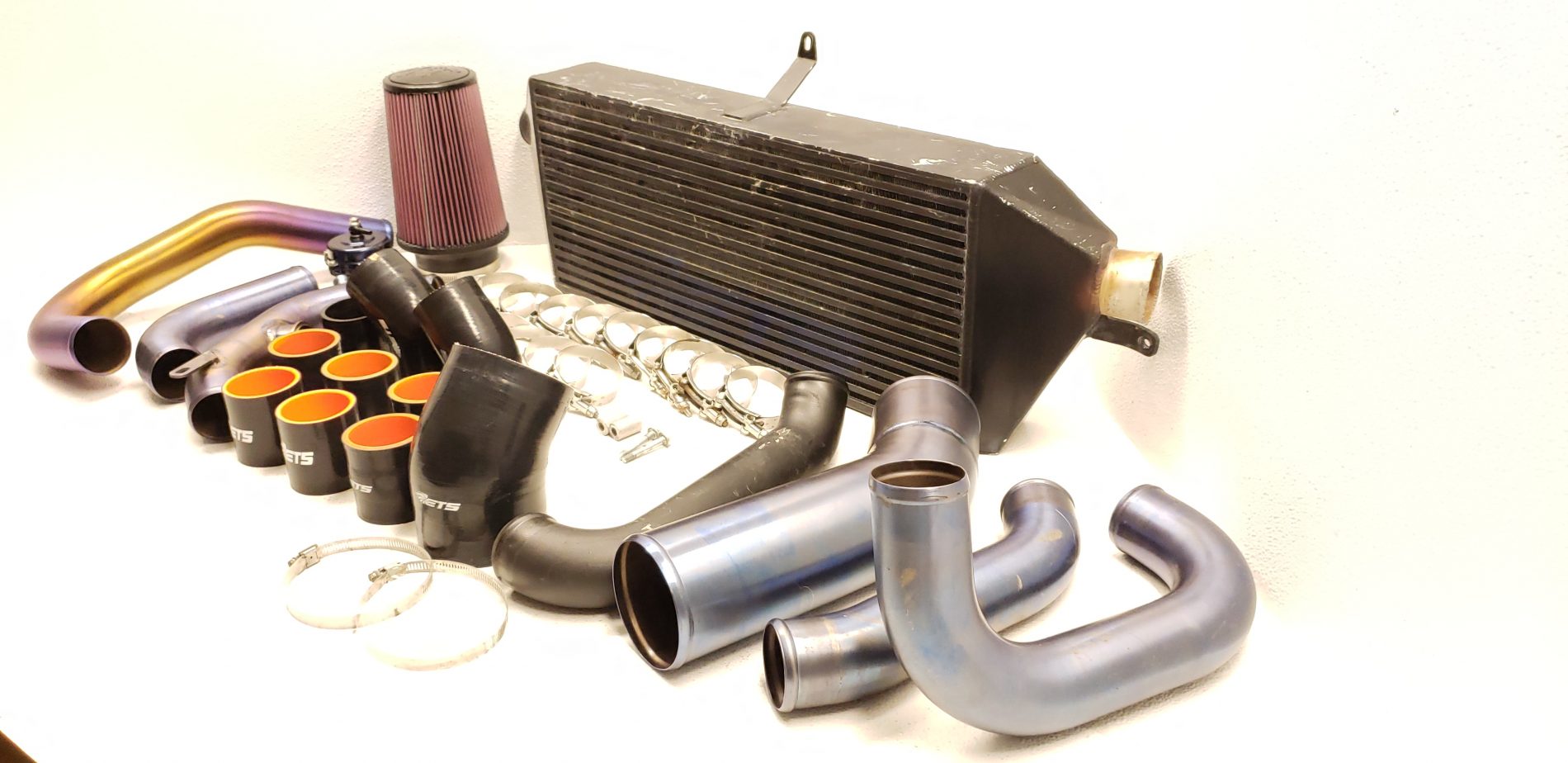 2008-2014 SUBARU WRX & STI ETS ROTATED TITANIUM FRONT MOUNT INTERCOOLER ...