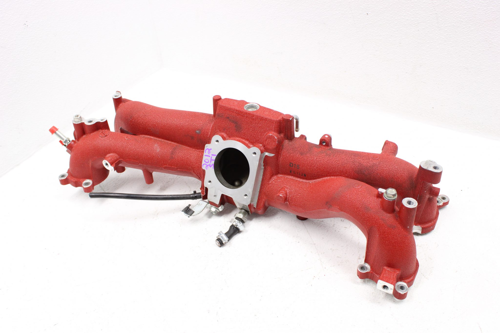 2008-2021 SUBARU WRX STI WRINKLE RED INTAKE MANIFOLD ASSEMBLY 37K MILES ...