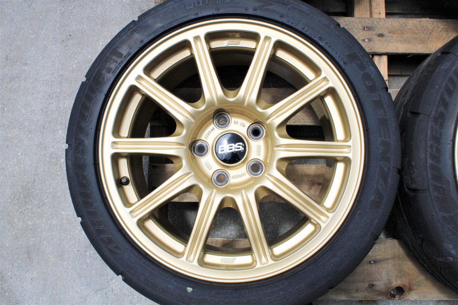 2005-2007 SUBARU WRX STI GOLD BBS FORGED RIMS WHEELS & TIRES 33K MILE ...