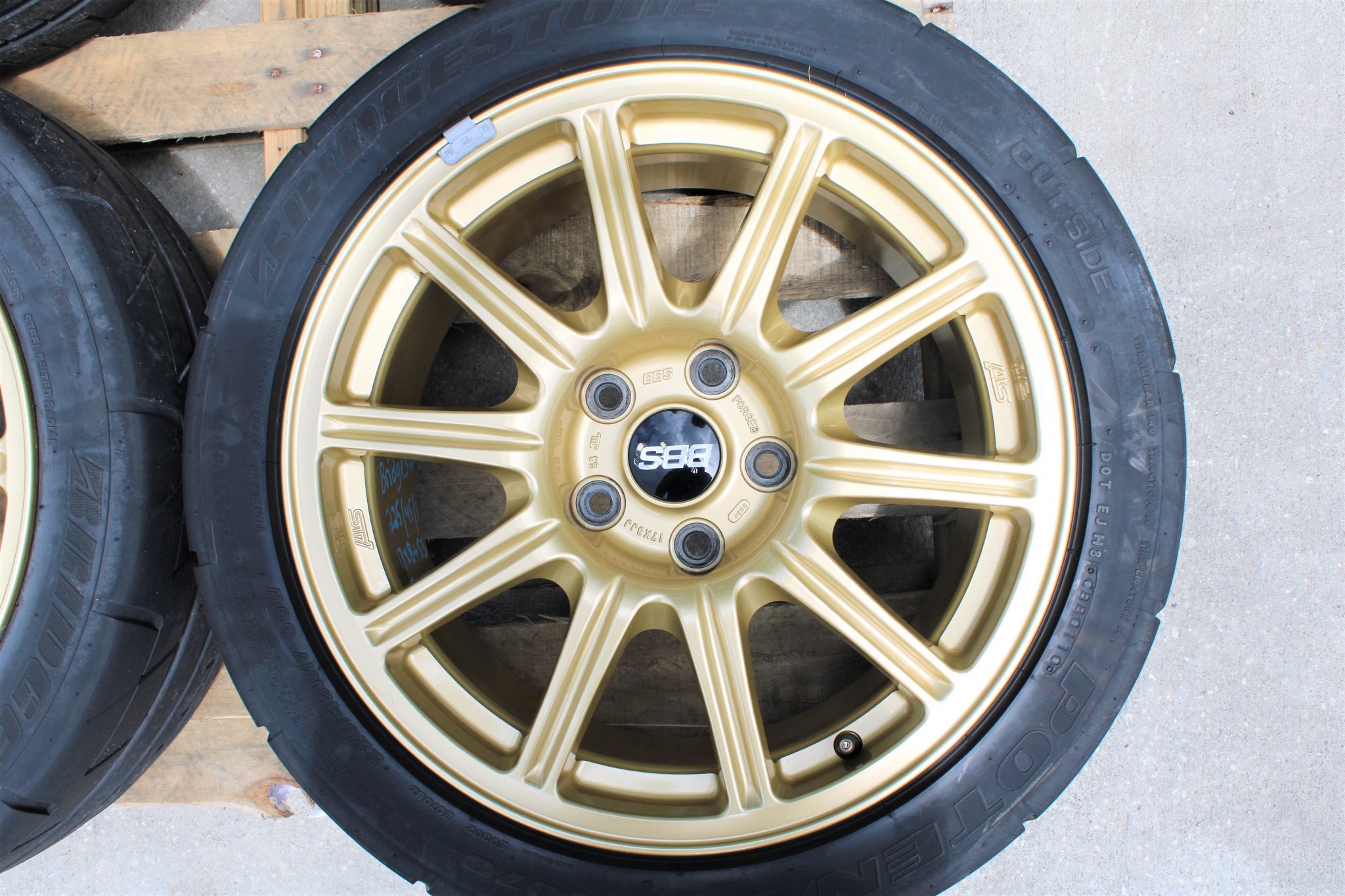 2005-2007 SUBARU WRX STI GOLD BBS FORGED RIMS WHEELS & TIRES 33K MILE ...