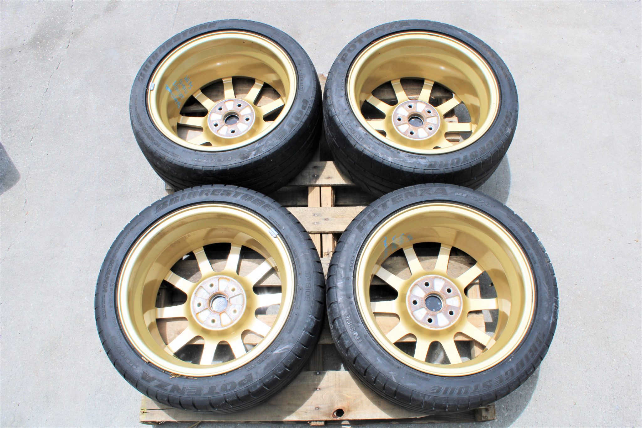 2005-2007 SUBARU WRX STI GOLD BBS FORGED RIMS WHEELS & TIRES 33K MILE ...