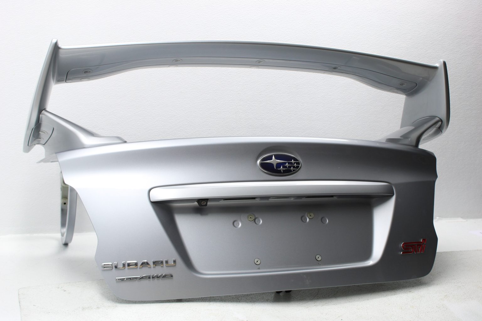 2015-2020 SUBARU WRX STI TRUNK LID DECK W/ SPOILER WING ISM SILVER OEM ...