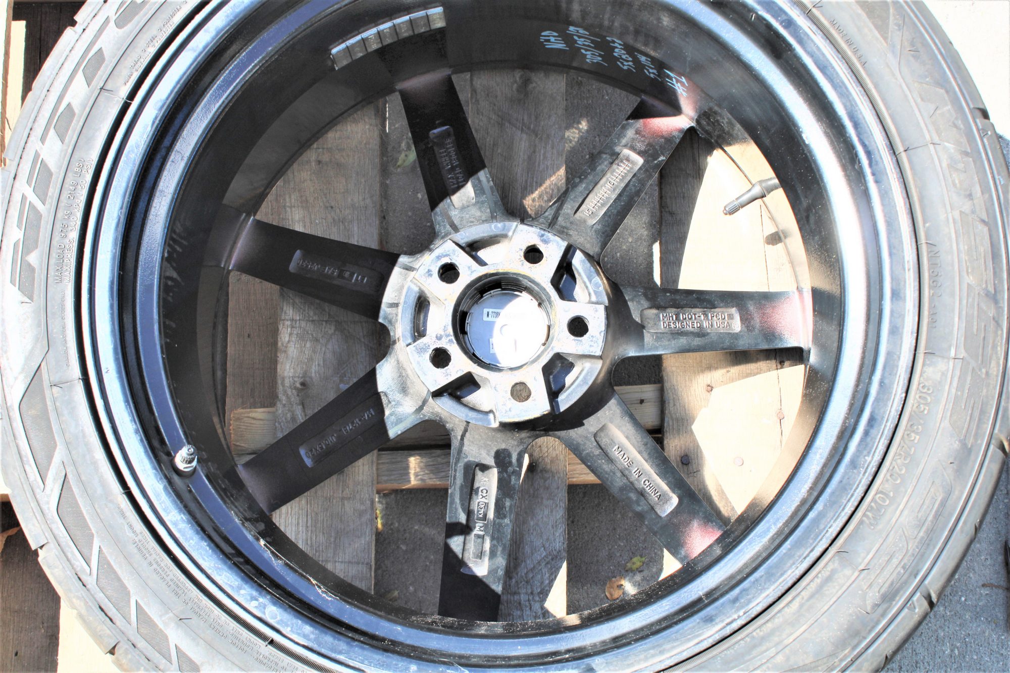 NICHE SPORT SERIES VERONA M168 BLACK RIM WHEEL & TIRE 20X10.5 +20 5X114 ...