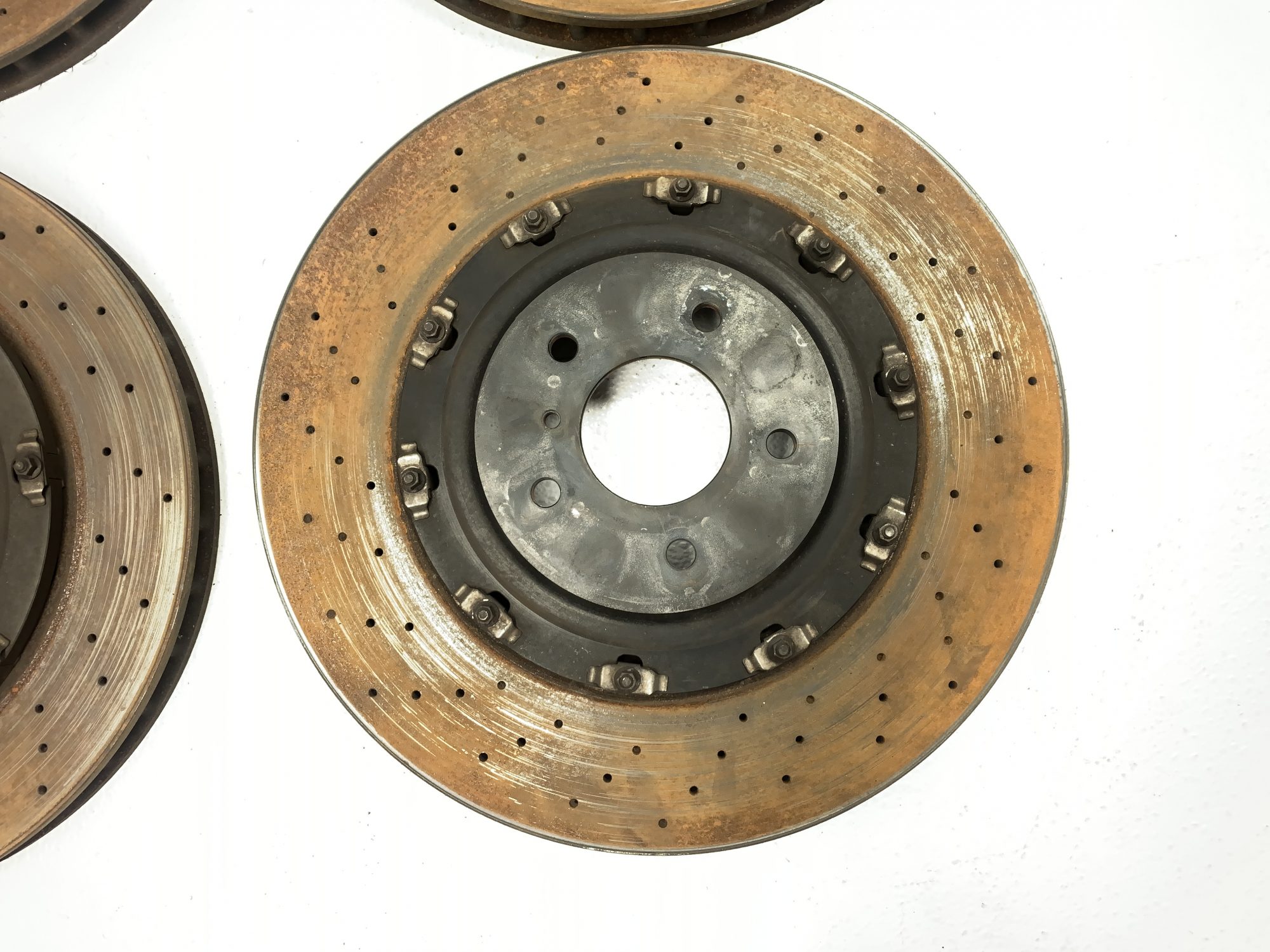 2009 NISSAN R35 GTR CBA FRONT AND REAR BREMBO BRAKE ROTORS OEM 49K ...