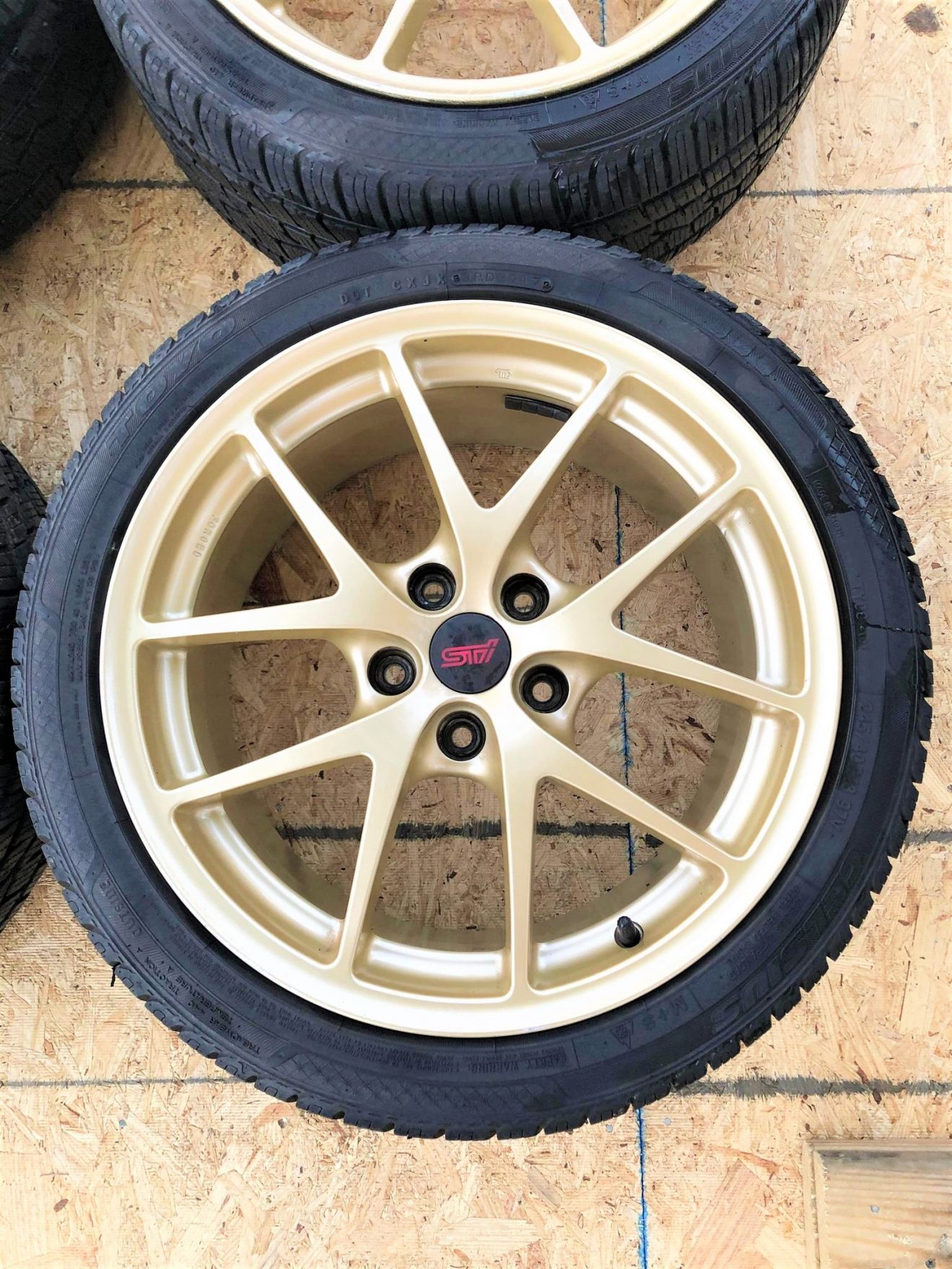 2015 SUBARU WRX STI LAUNCH EDITION FORGED BBS GOLD 18″ WHEELS RIMS ...