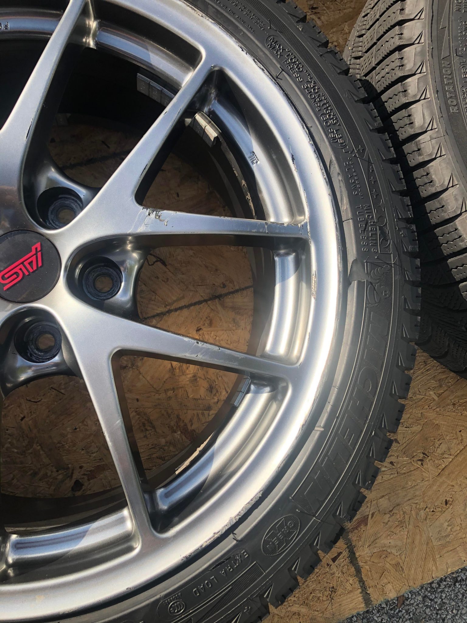 2015-2017 SUBARU WRX STI LIMITED FORGED BBS WHEELS RIMS & TIRES 18X8.5 ...