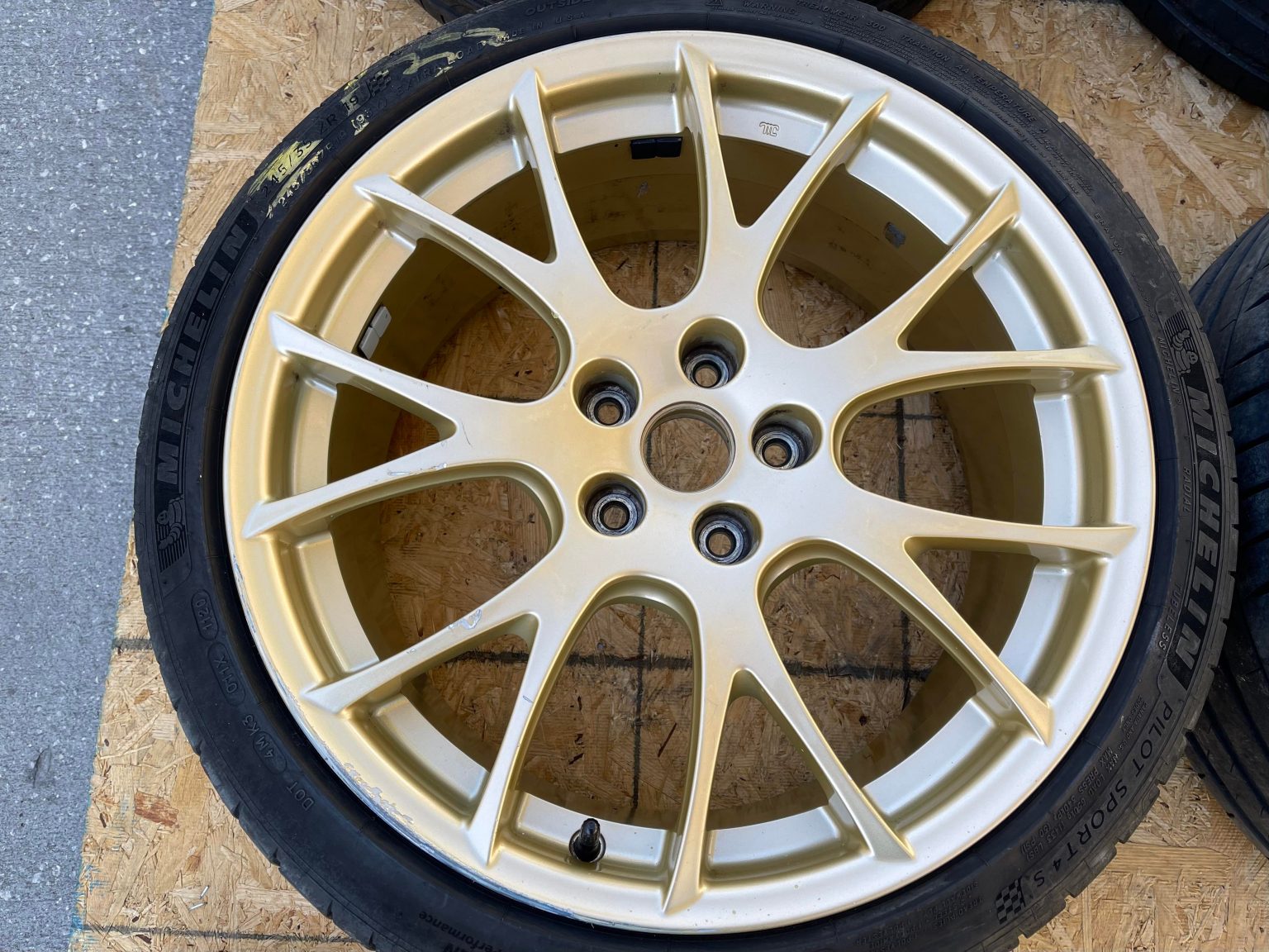 2018 SUBARU WRX STI TYPE RA GOLD FORGED BBS WHEELS RIMS & TIRES 19X8.5 ...