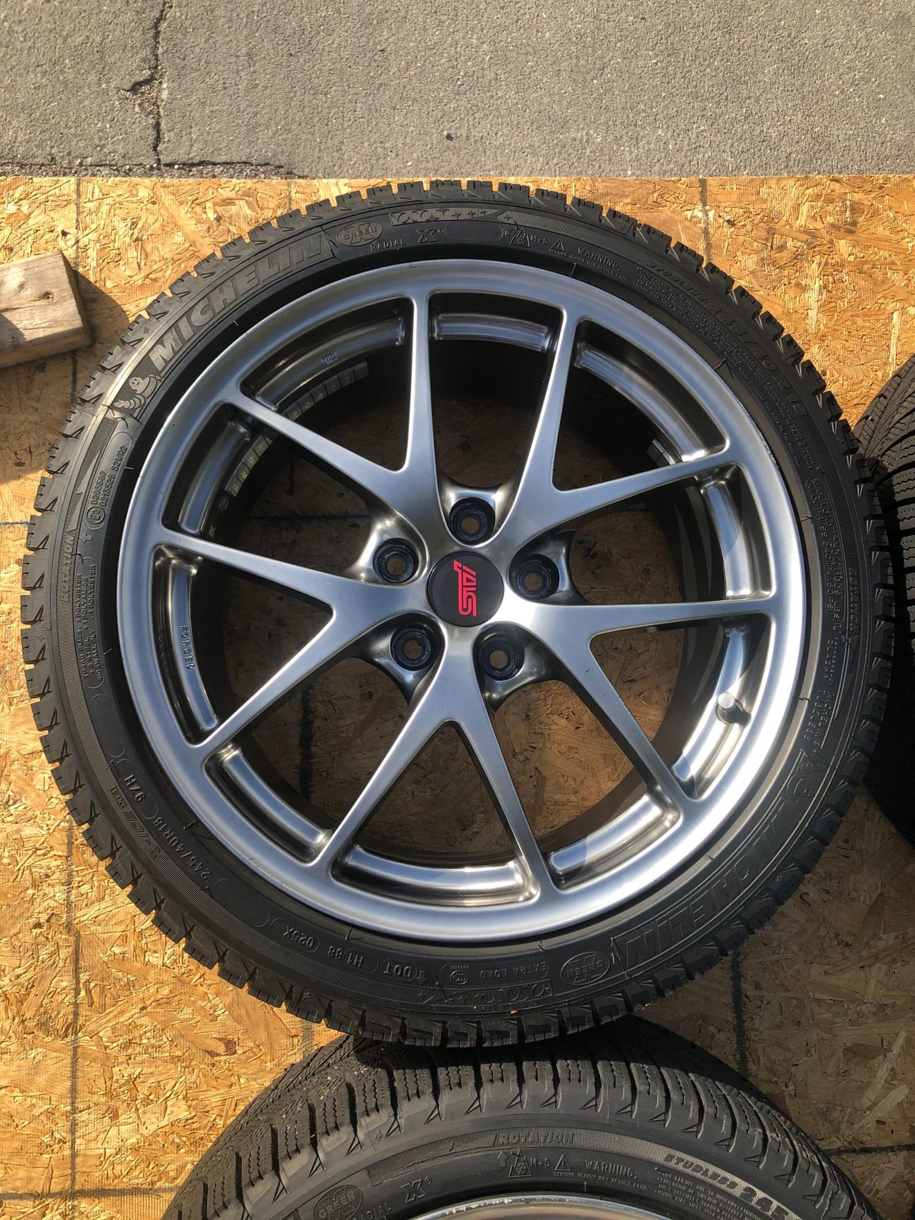 2015-2017 SUBARU WRX STI LIMITED FORGED BBS WHEELS RIMS & TIRES 18X8.5 ...