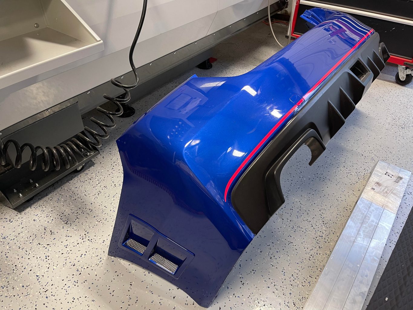 2018 SUBARU WRX STI TYPE RA REAR BUMPER COVER ASSY WORLD RALLY BLUE OEM ...