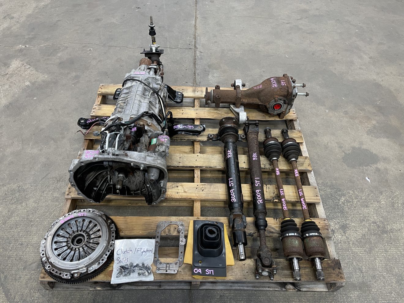 2008-2014 SUBARU WRX STI 6 SPEED MANUAL TRANSMISSION SWAP 6MT 88K MILES ...