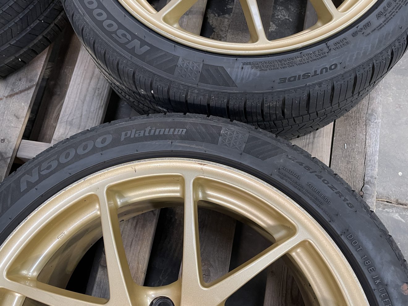 2015 SUBARU WRX STI LAUNCH EDITION FORGED BBS GOLD 18″ WHEELS RIMS ...